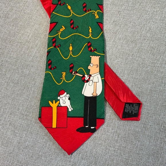 Ralph Marlin | Accessories | Vintage Dilbert Christmas Silk Tie Ralph ...